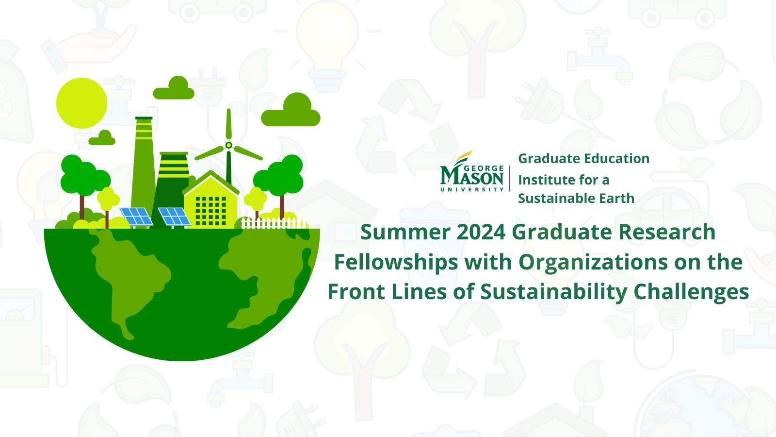 2024 Sustainability Summer Fellowships for Graduate Research ...
